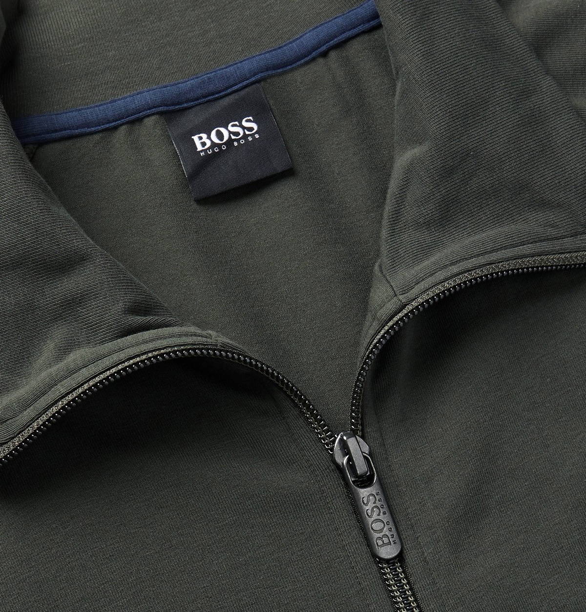 Hugo Boss - Piped Logo-Embroidered Stretch-Cotton Jersey Track Jacket ...
