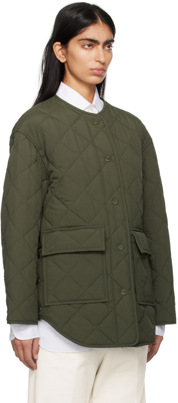 BOSS Khaki Quilted Jacket BOSS