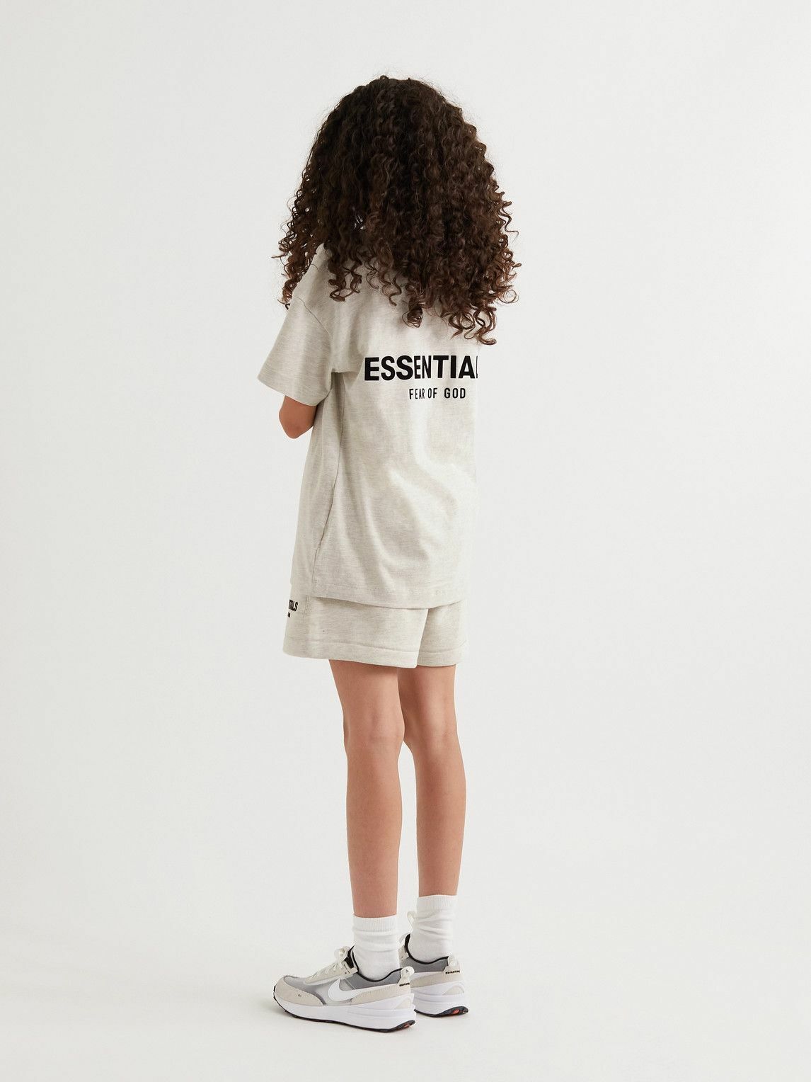 Fear of God Essentials Kids - Logo-Flocked Cotton-Blend Jersey ...