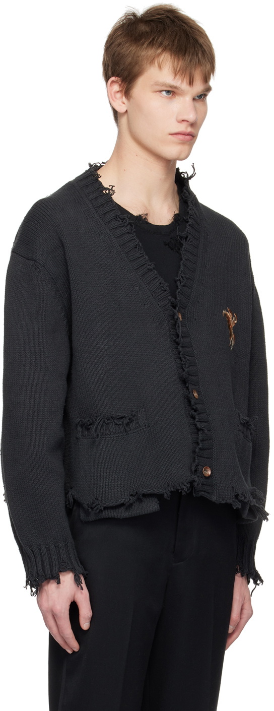Doublet Black Cut Off Cardigan Doublet
