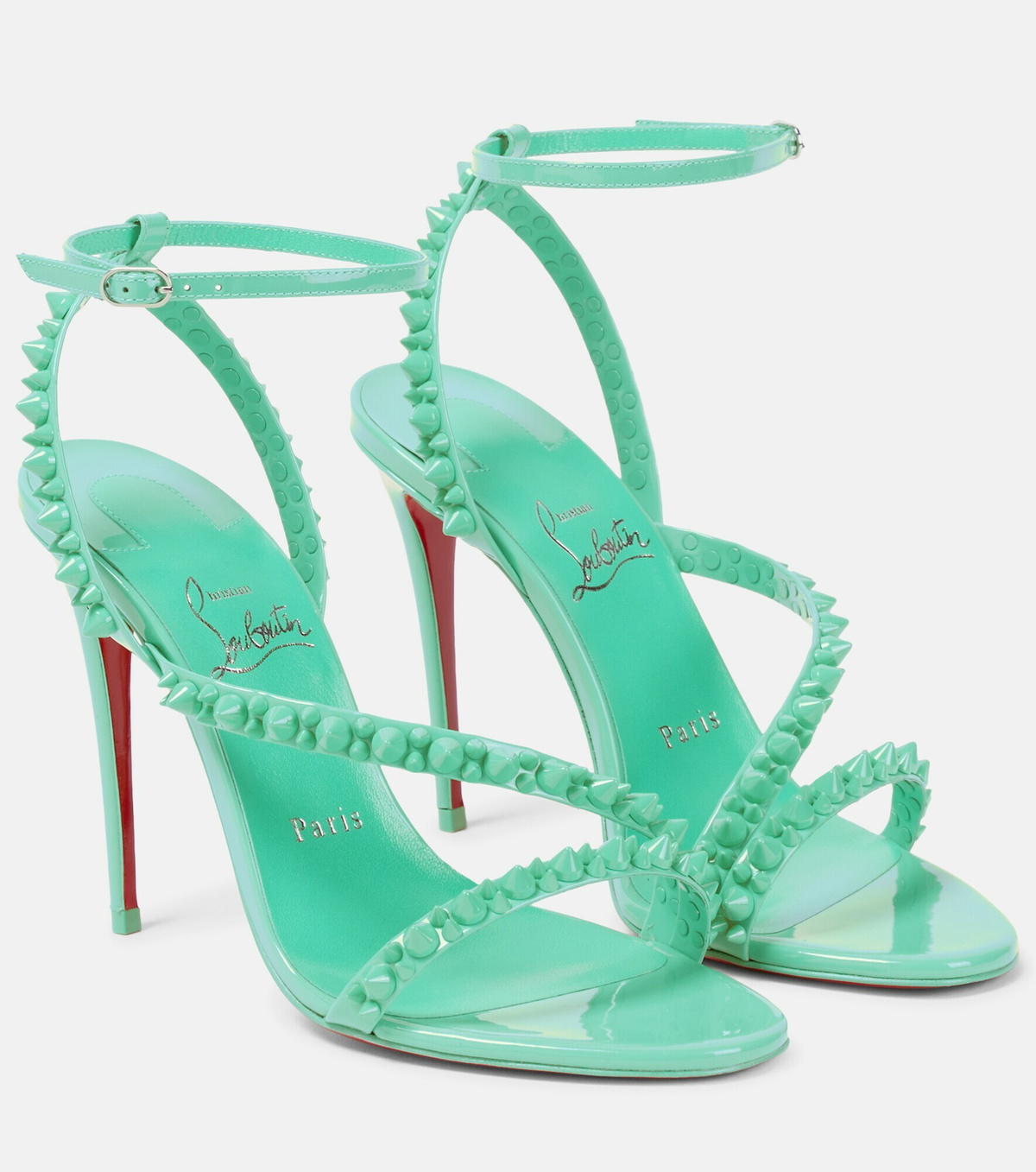 Christian Louboutin Mafaldina Spikes 100 Leather Sandals Christian Christian Louboutin Mafaldina Spikes 100 Leather Sandals Christian