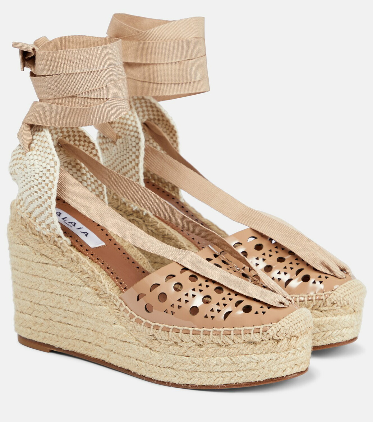 Alaïa Laser-cut espadrille wedges ALAÏA