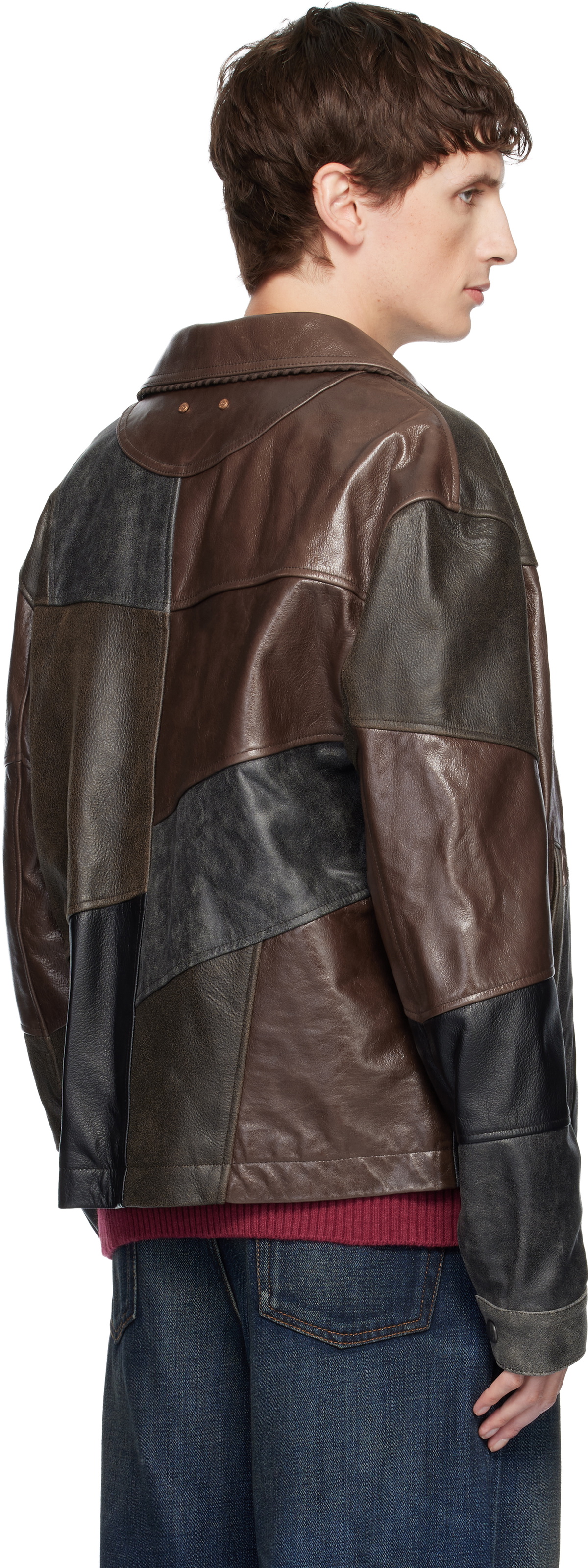 Andersson Bell Black & Brown Patchwork Leather Jacket Andersson Bell