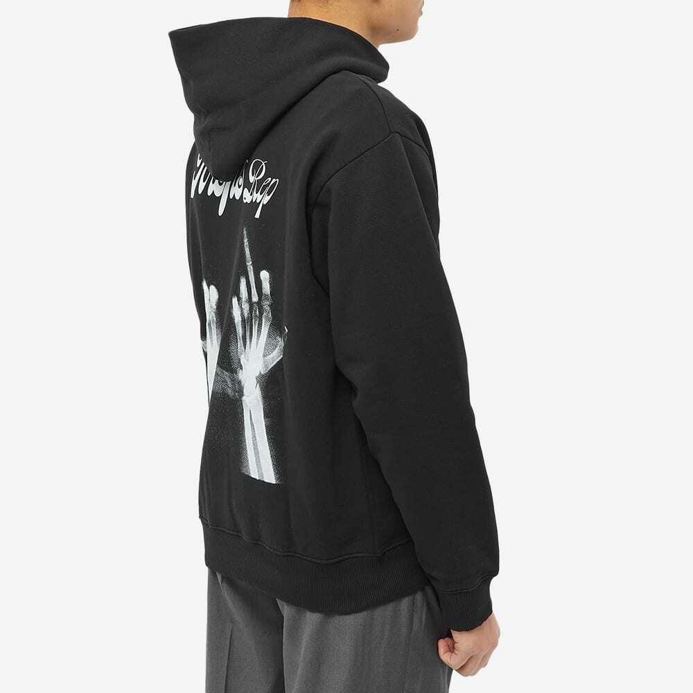 MSFTSrep Men's Middle Finger Popover Hoody in Black MSFTSrep