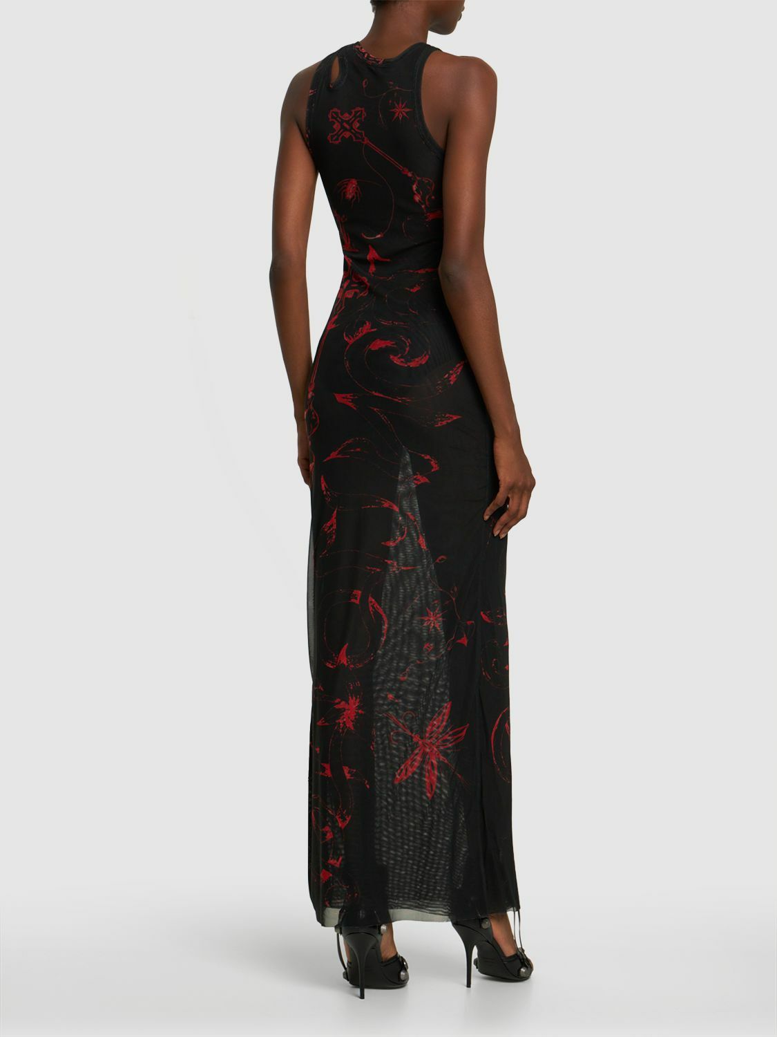 OTTOLINGER - Printed Mesh Maxi Dress Ottolinger