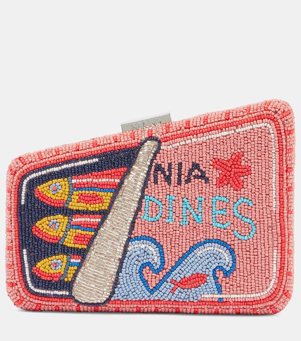 Staud Carmella beaded clutch Staud