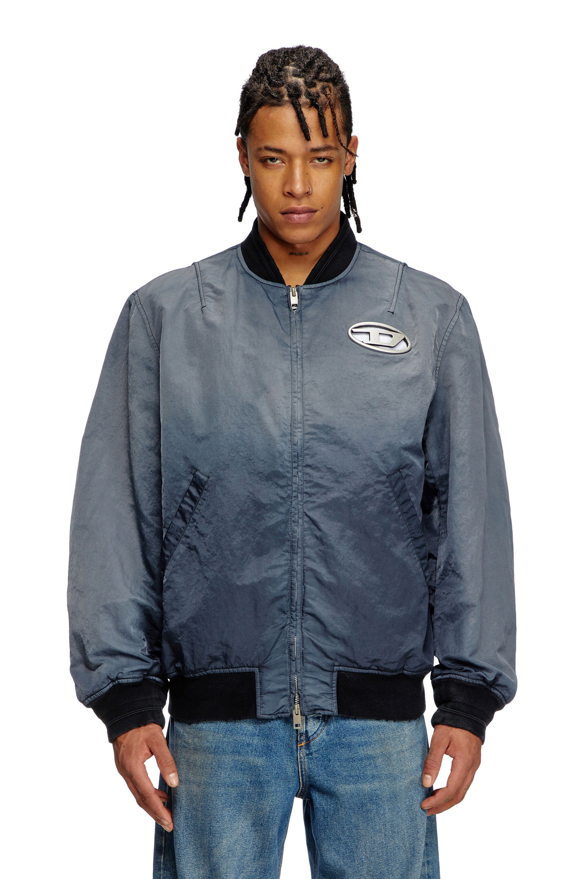 Diesel Blue J-Common Bomber Jacket Diesel Diesel Blue J-Common Bomber Jacket Diesel