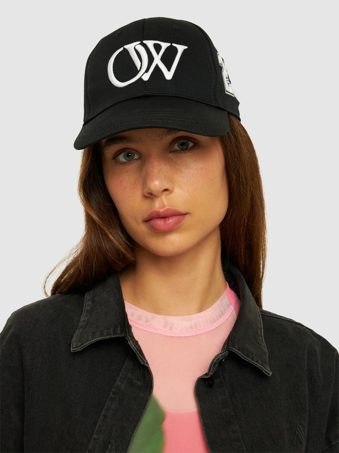 OFF-WHITE - Multi Logo Cotton Baseball Cap Off-White