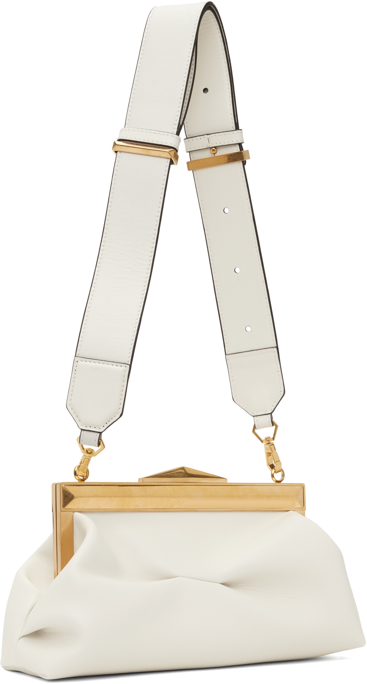 Jimmy Choo Off-White Diamond Frame Clutch Jimmy Choo