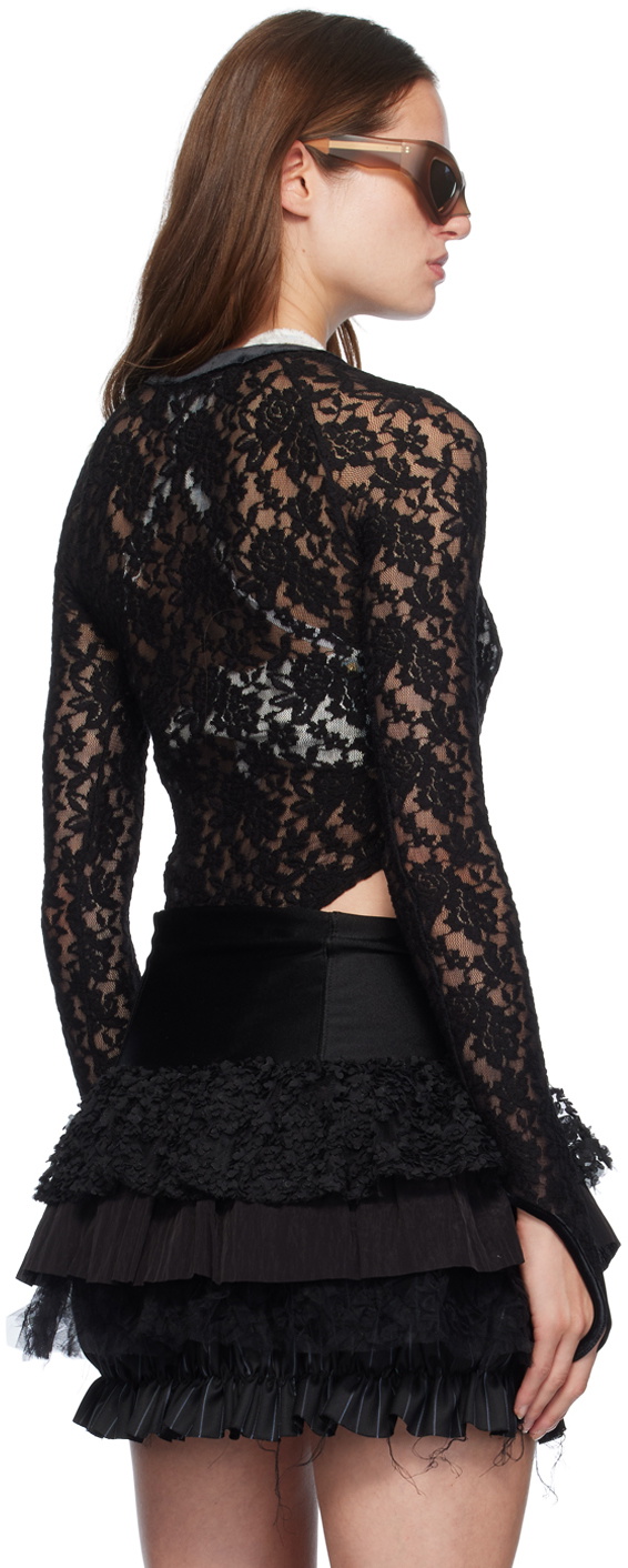 Andersson Bell Black Rose Lace Bodysuit Andersson Bell