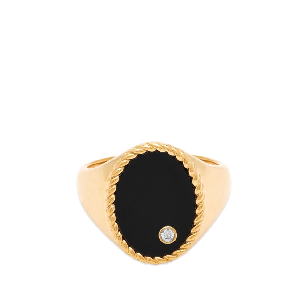 Yvonne Léon Women's Oval Ring in Onyx/9K Gold Yvonne Leon