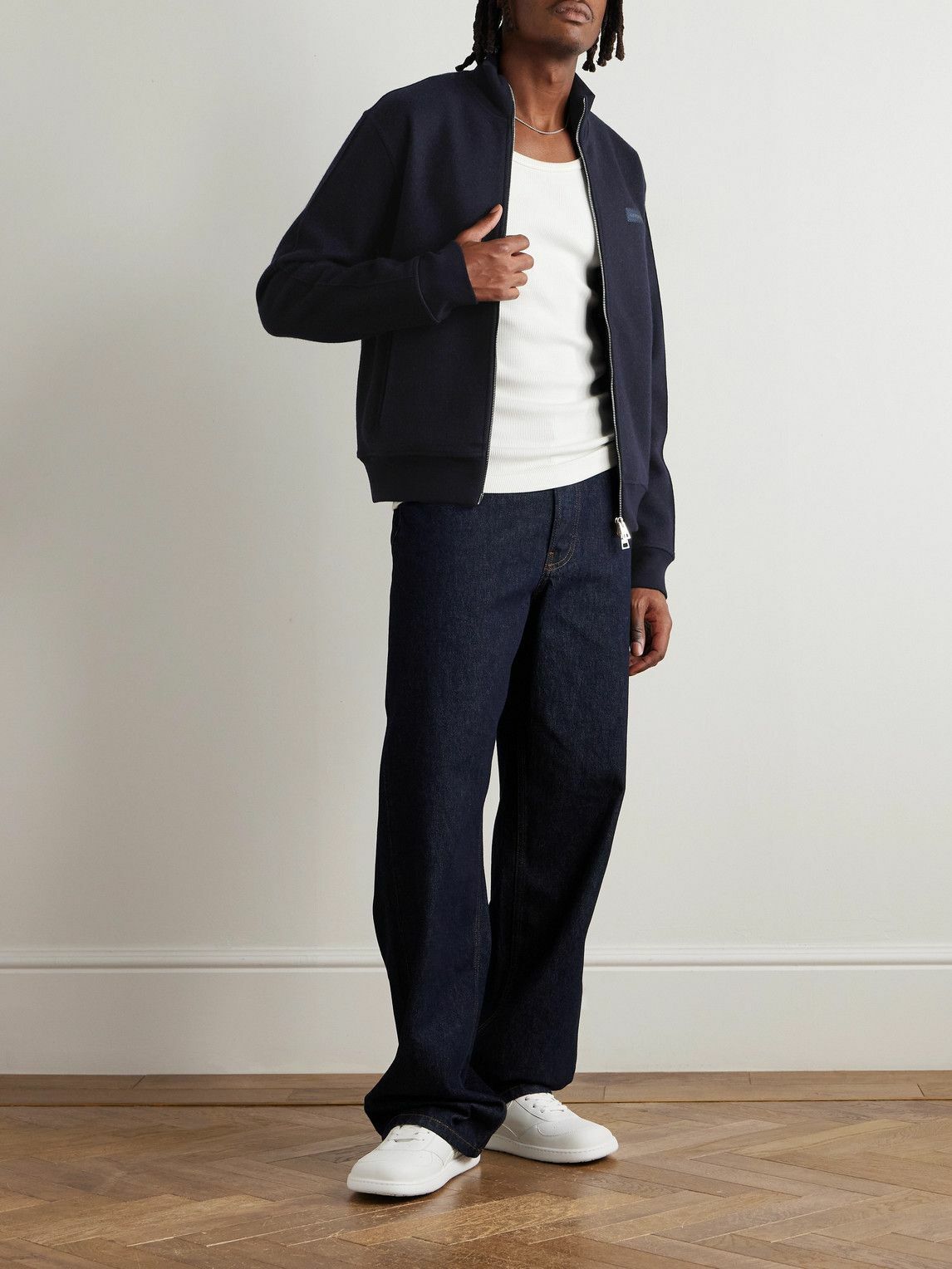 Givenchy - Logo-Appliquéd Wool-Blend Track Jacket - Blue Givenchy