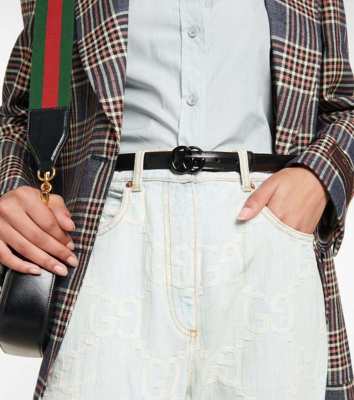 Gucci - GG Marmont leather belt Gucci