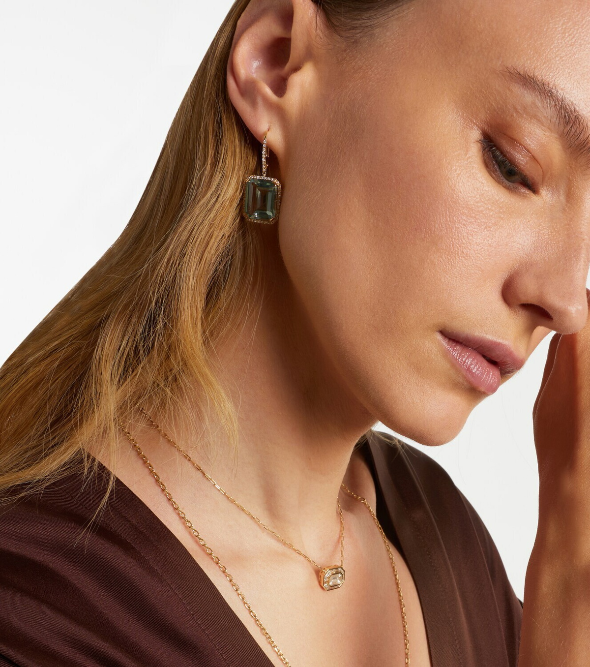 Shay Jewelry Portrait 18kt gold earrings with amethysts and diamonds ...