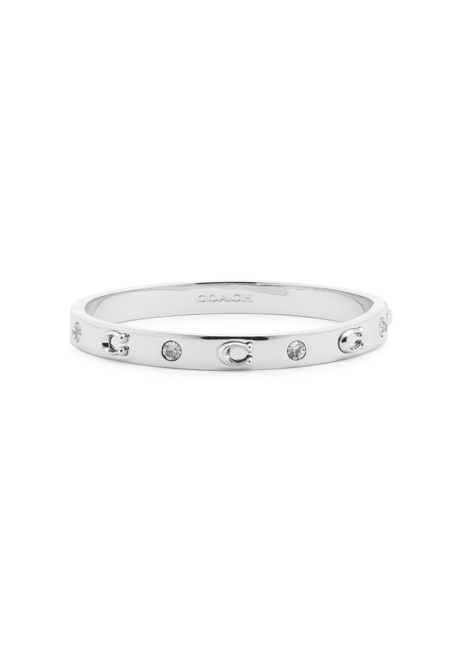 Coach Logo Crystal-embellished Bracelet - Silver - One Size Coach