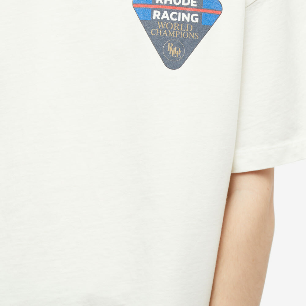 Rhude Men's Race Patch T-Shirt in Vtg White Rhude