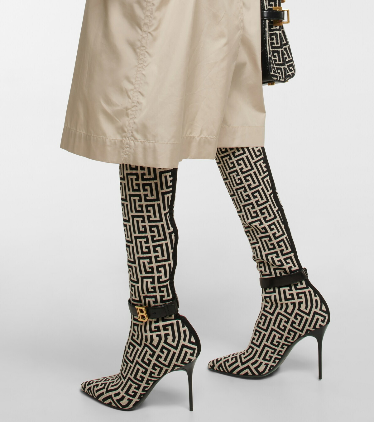 Balmain - Raven monogram over-the-knee boots Balmain