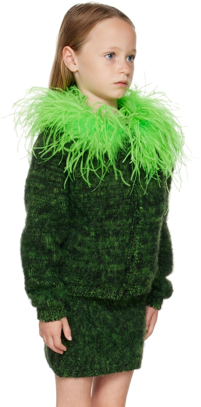 Mimi Wade SSENSE Exclusive Kids Green Slime Cardigan Mimi Wade