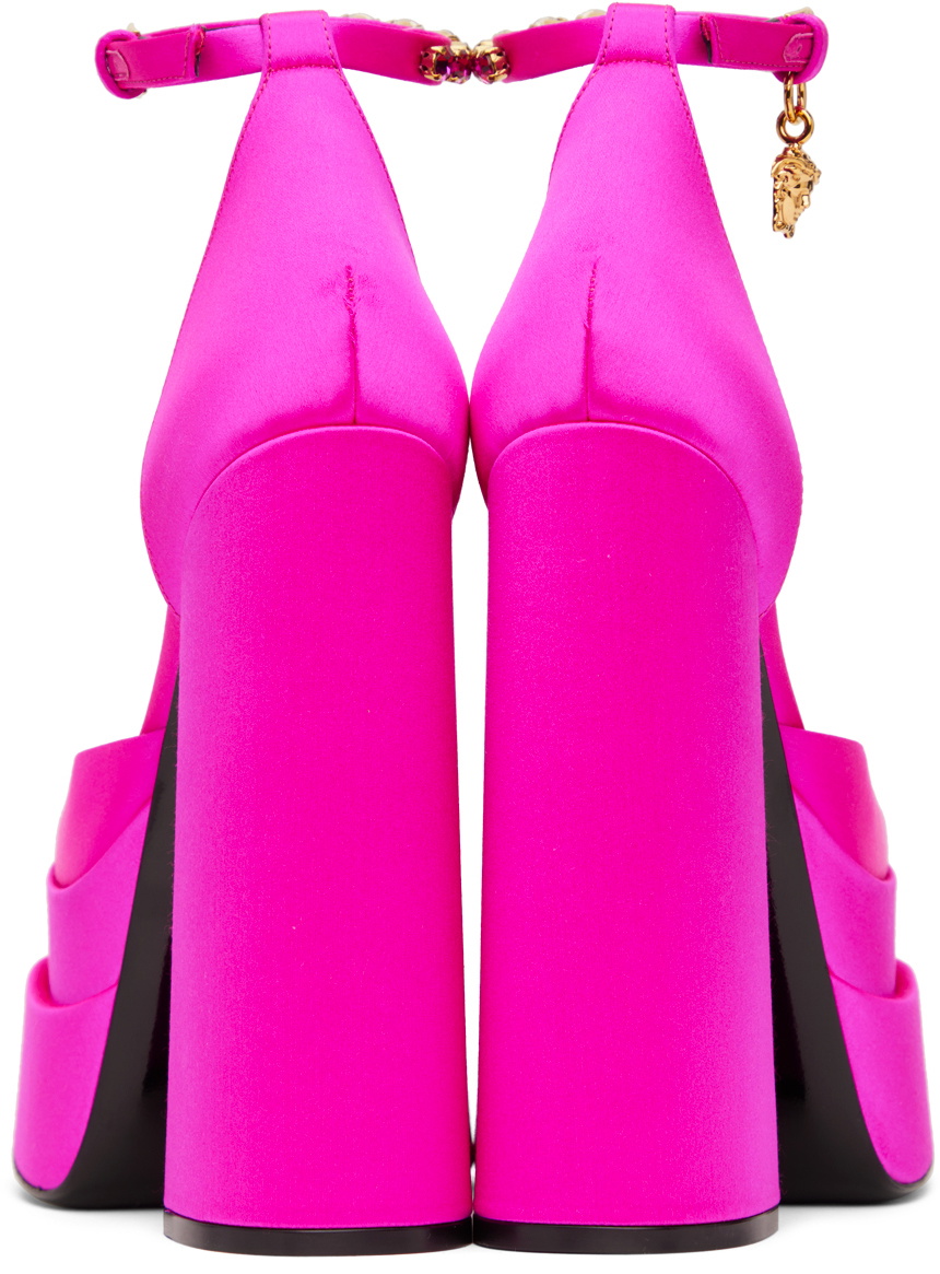 Versace Pink Aevitas Platform Heels Versace