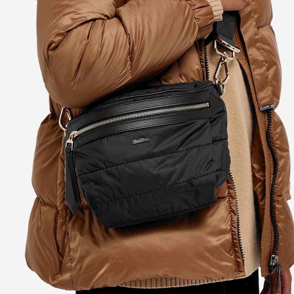 Max Mara Women's Quilted Nylon Waist Bag in Black Max Mara