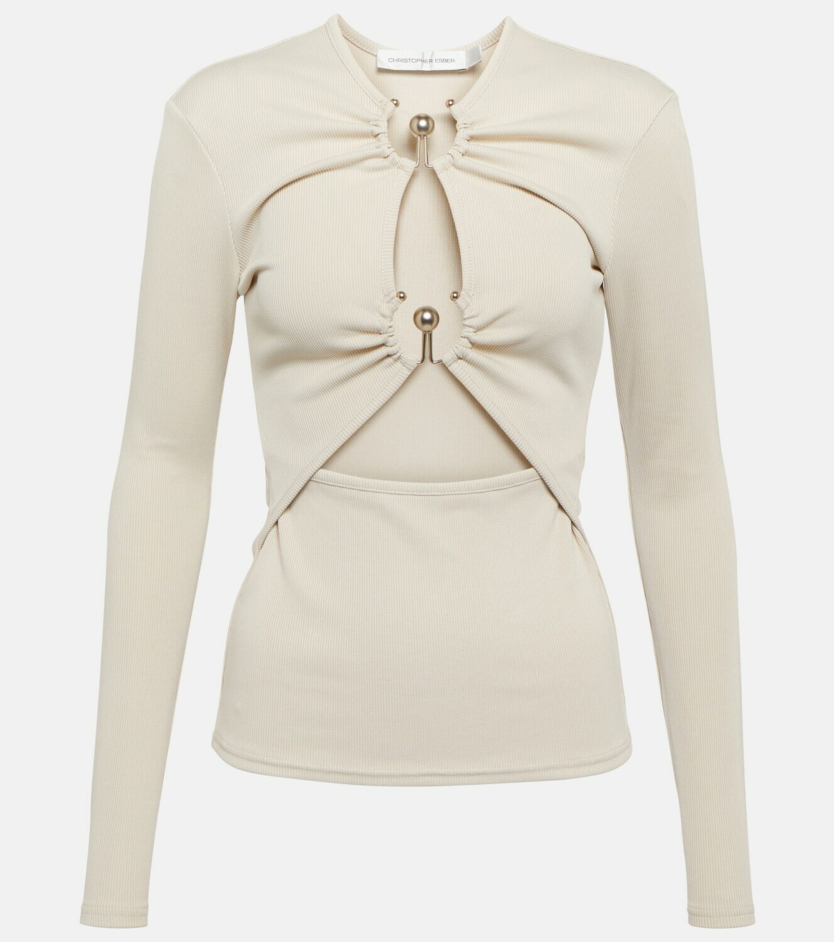 Christopher Esber Orbit cutout embellished top Christopher Esber