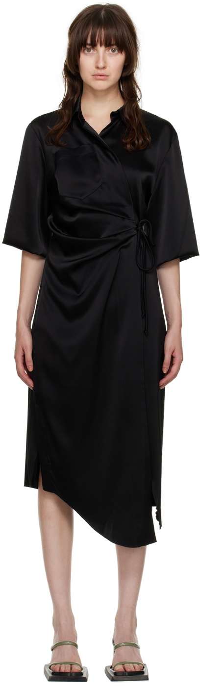 Nanushka Black Lais Midi Dress Nanushka