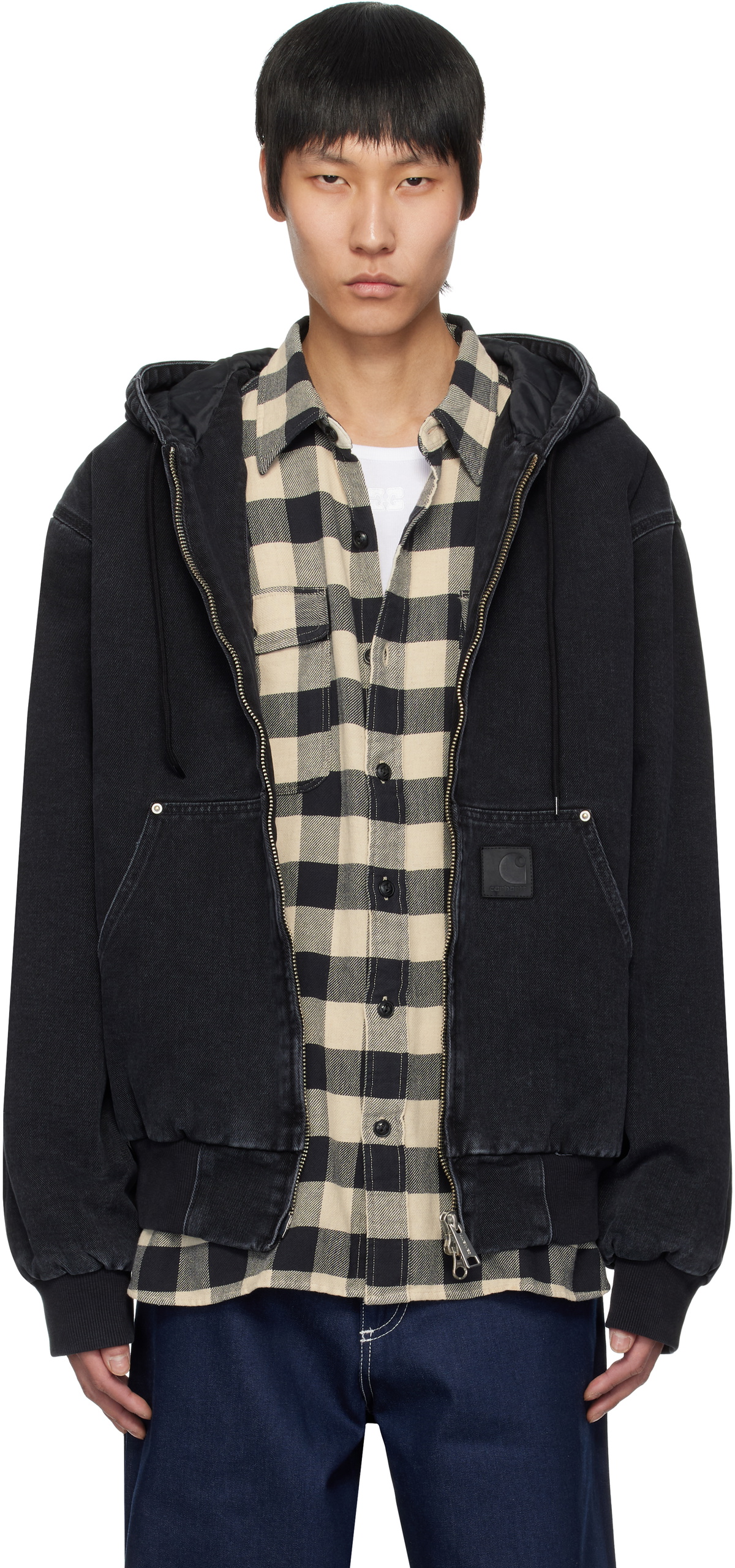 Carhartt Work In Progress Black OG Active Rivet Denim Jacket Carhartt WIP