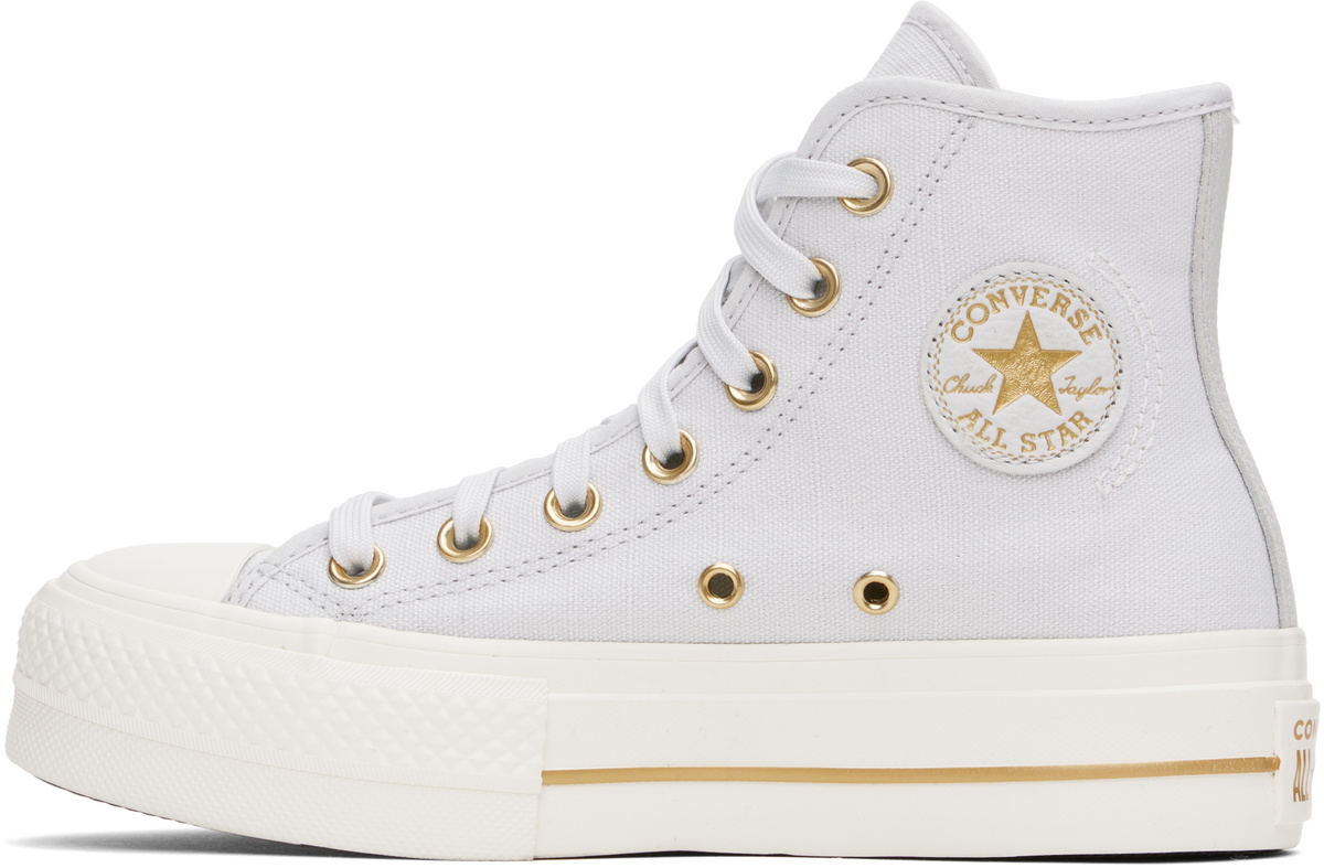 Converse Gray Chuck Taylor All Star Lift Platform Tailored Lines High ...