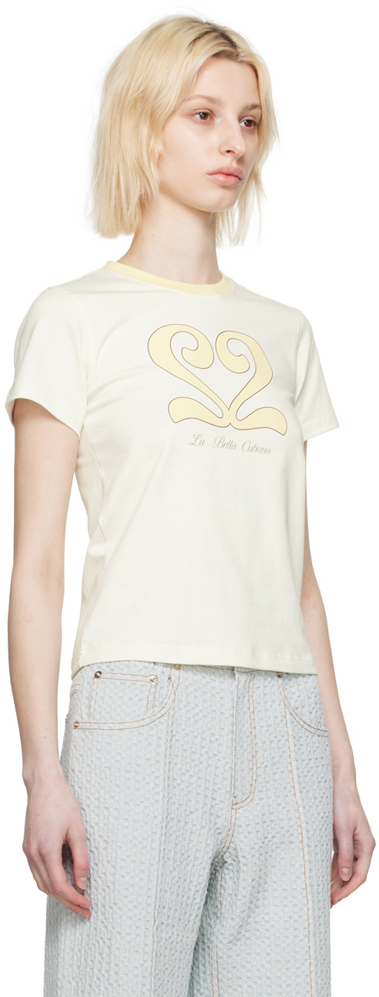 Kijun Off White Bella Cubana T Shirt Kijun