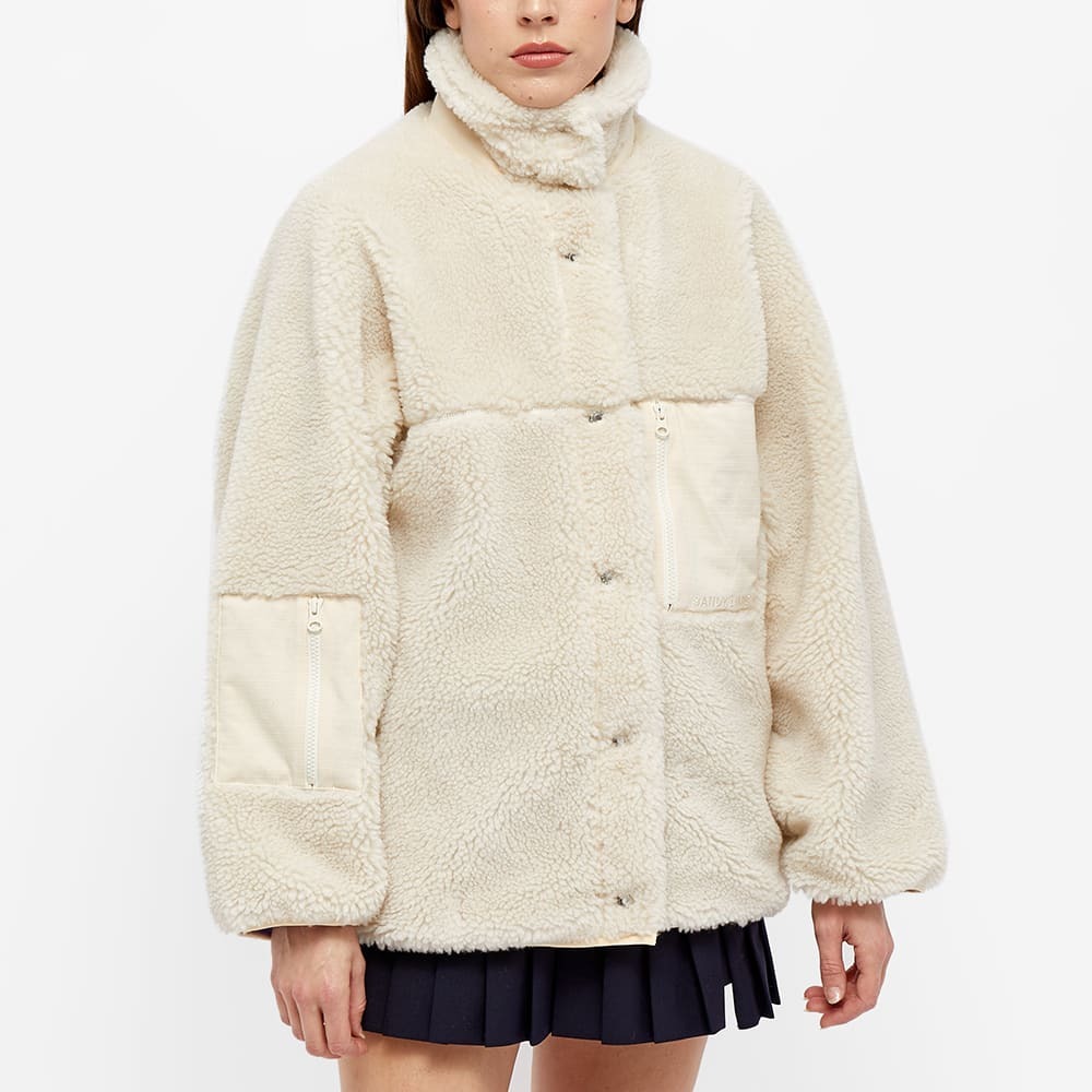 Sandy Liang Women's Rooney Fleece Jacket in Cream Sandy Liang