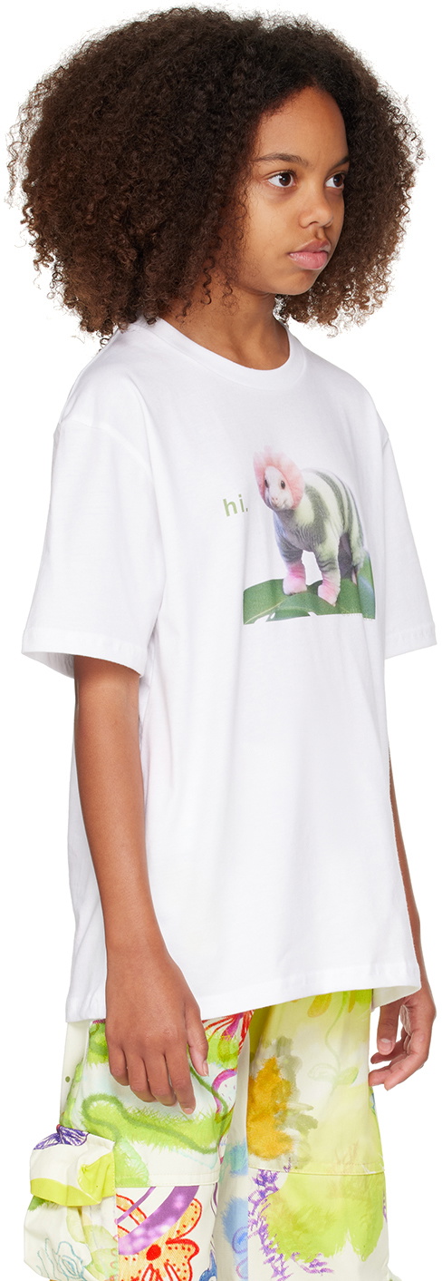 Collina Strada Kids White 'Hi.' T-Shirt Collina Strada