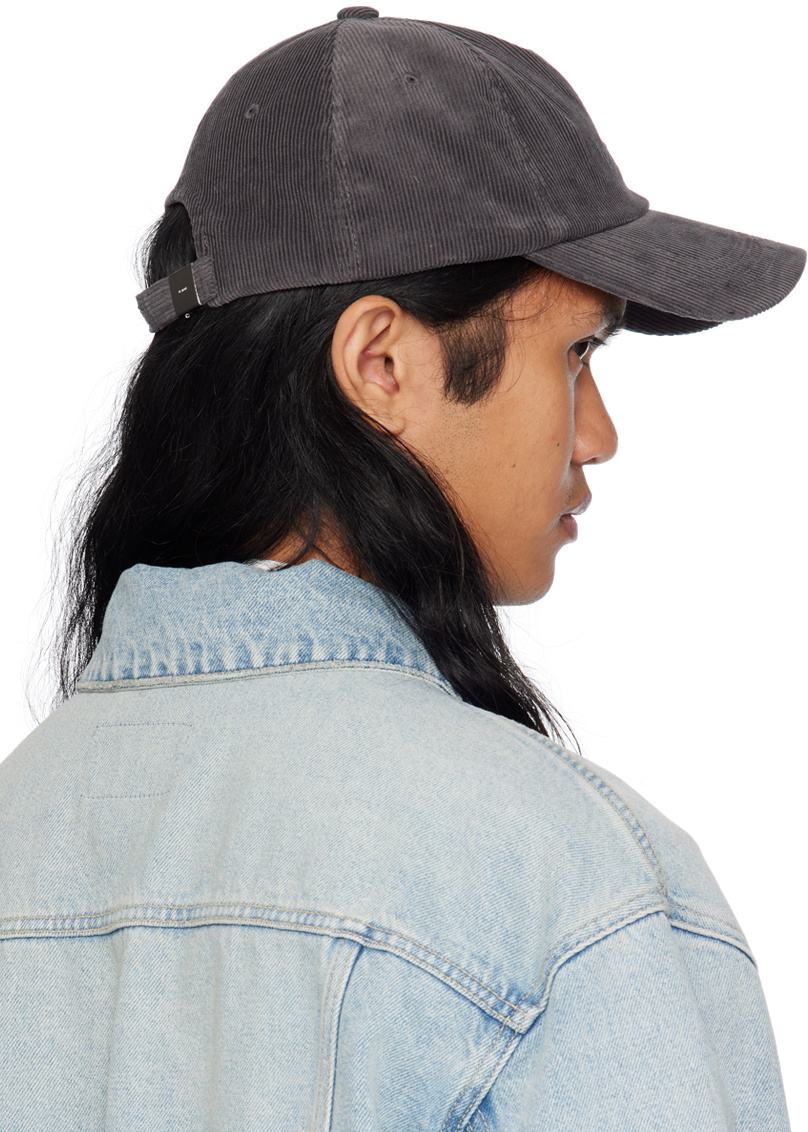 We11done Gray Embroidered Cap We11done