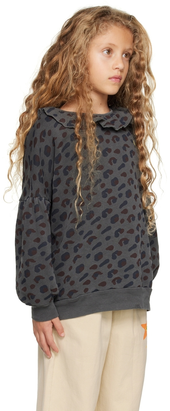 Bonmot Organic Kids Gray Leopard Sweatshirt Bonmot Organic