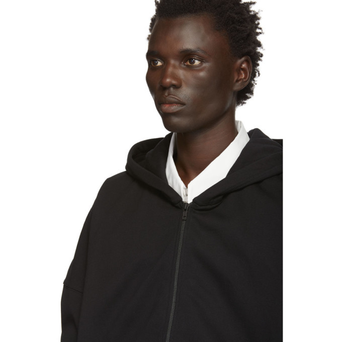 Random Identities Black Embroidered Zip-Up Hoodie Random Identities