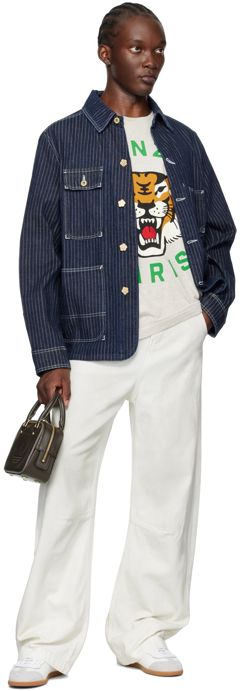 Kenzo Indigo Kenzo Paris Relaxed Workwear Denim Jacket Kenzo