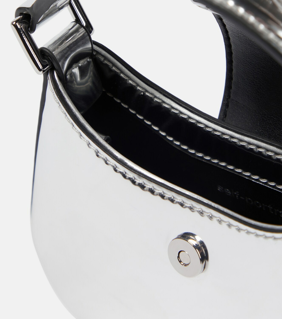 Self-Portrait The Bow Micro leather tote bag Self-Portrait