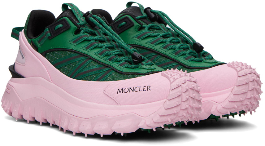 Moncler Green & Pink Trailgrip GTX Sneakers Moncler