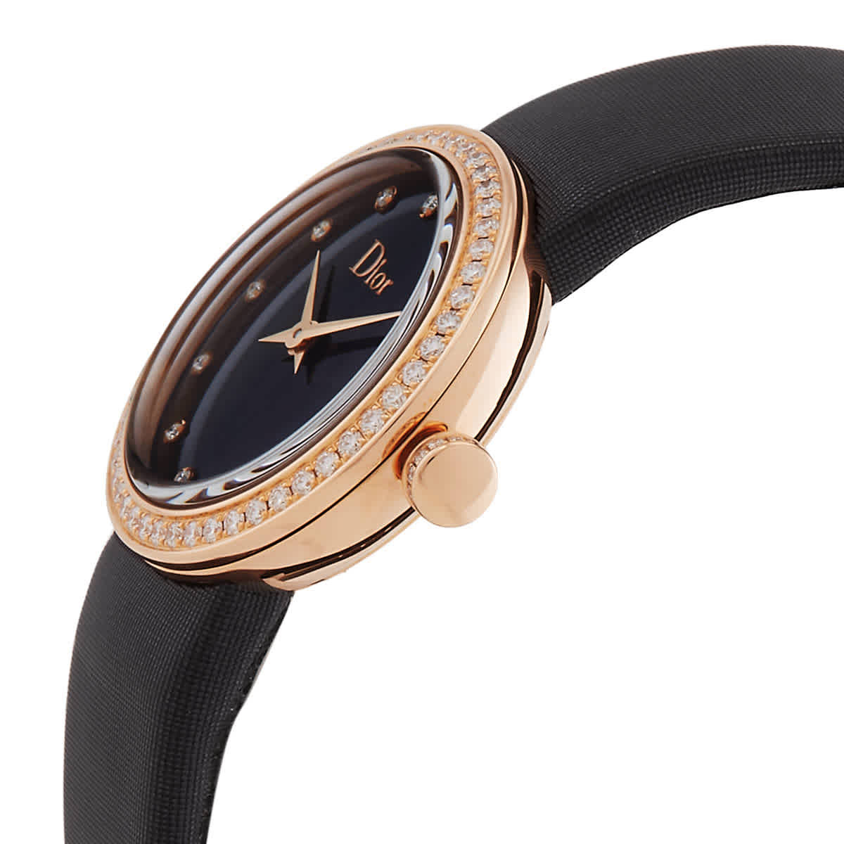 Dior La D De Dior Quartz Diamond Black Dial Ladies Watch CD047170A005 Dior
