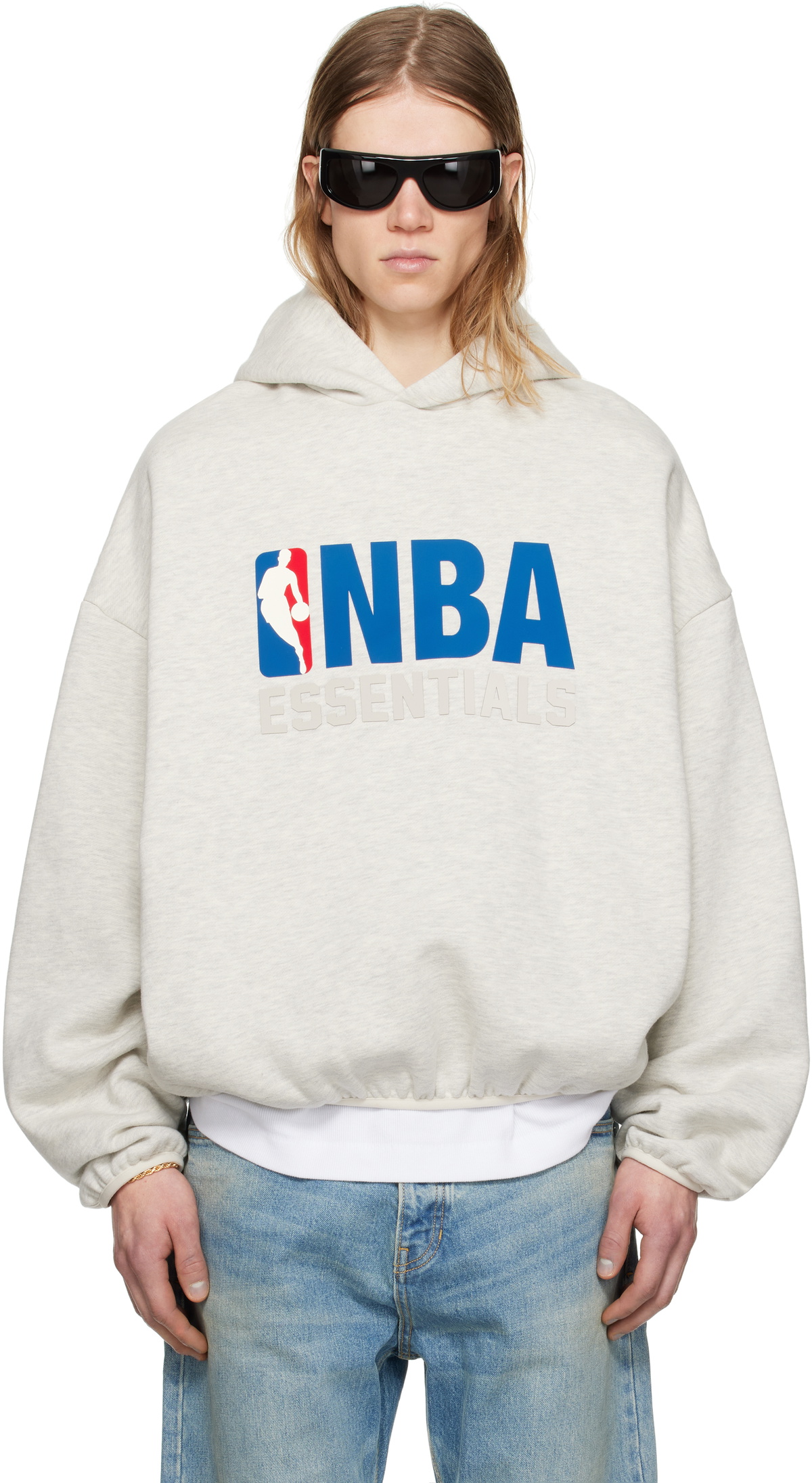 Fear of God ESSENTIALS Gray NBA Pull Over Hoodie Fear Of God Essentials