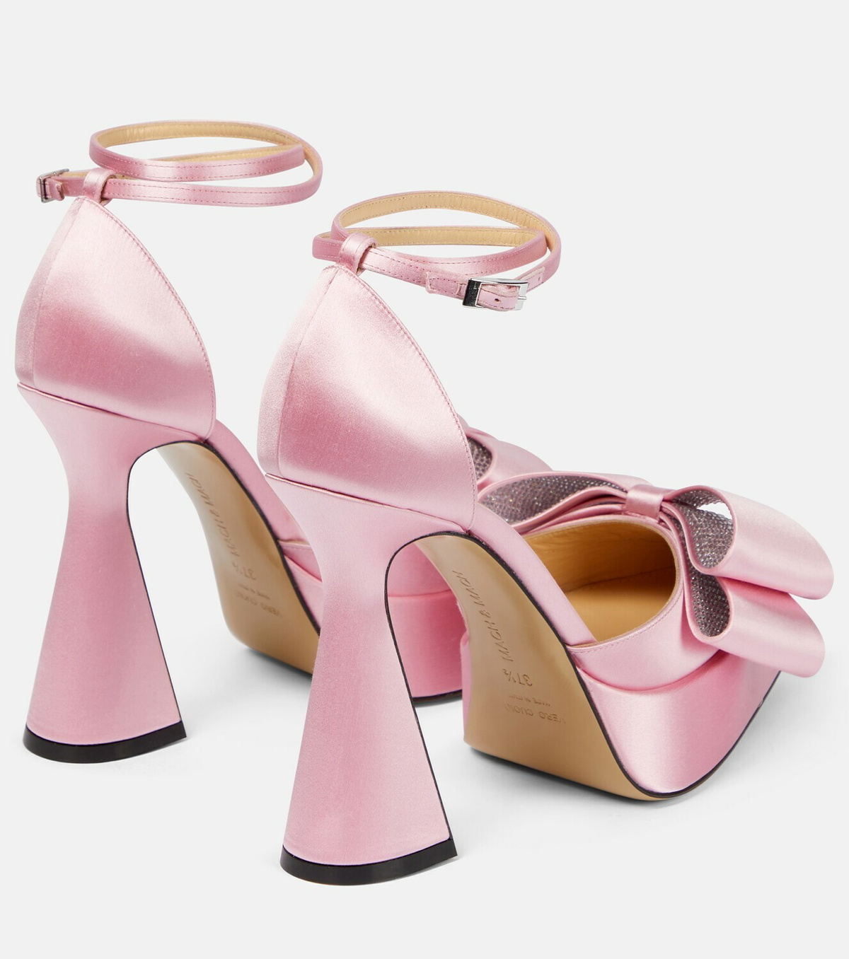 Mach & Mach Le Cadeau satin platform pumps MACH & MACH
