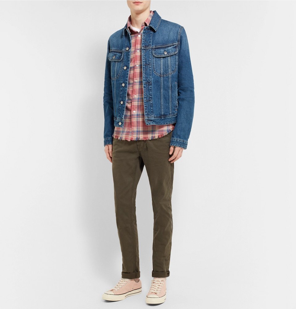 FRAME - Slim-Fit Checked Flannel Shirt - Men - Multi Frame Denim