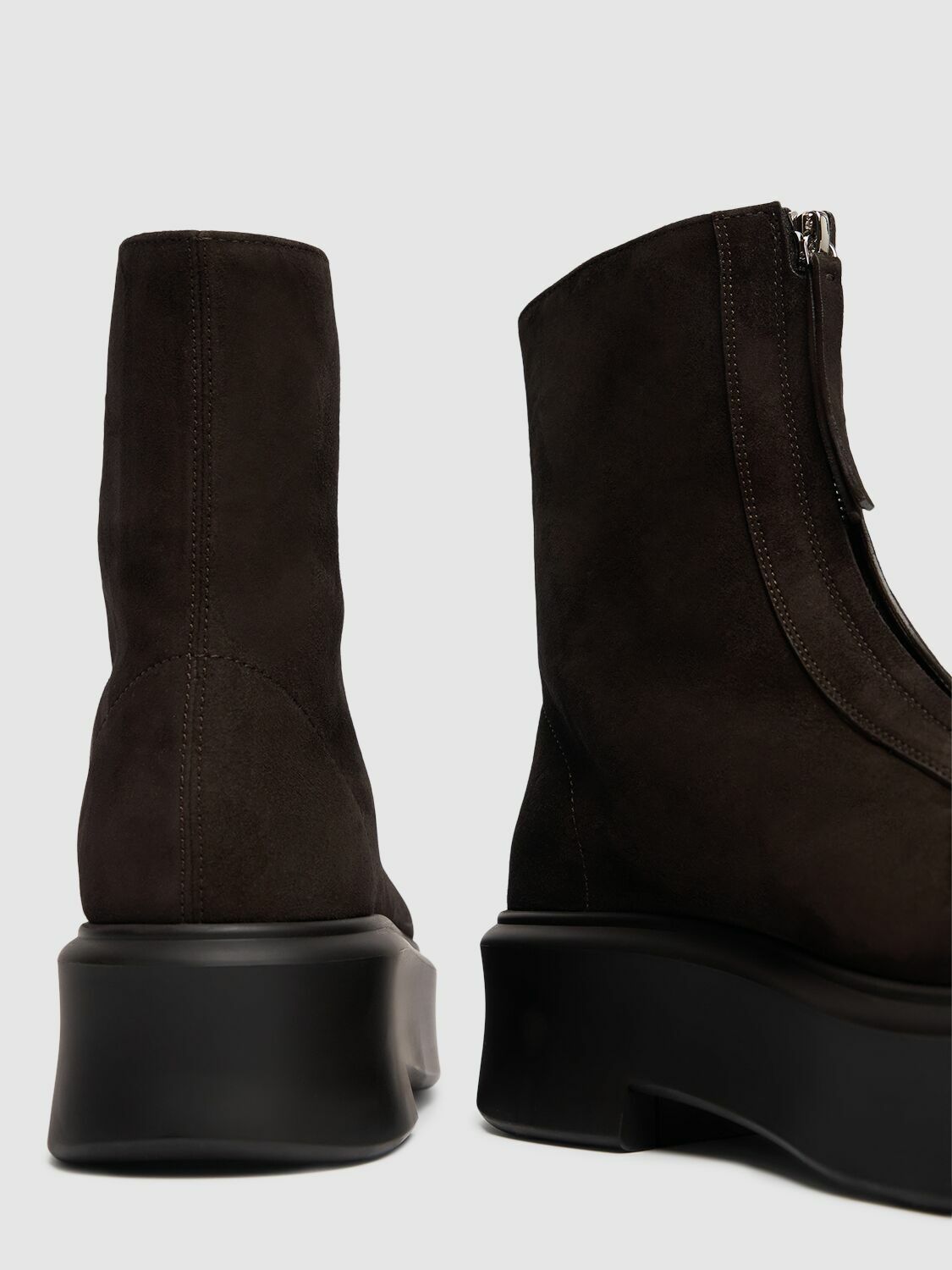THE ROW 50mm Zipped Suede Ankle Boots The Row
