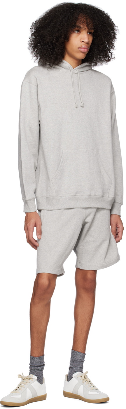 BEAMS PLUS Gray Drawstring Hoodie Beams Plus
