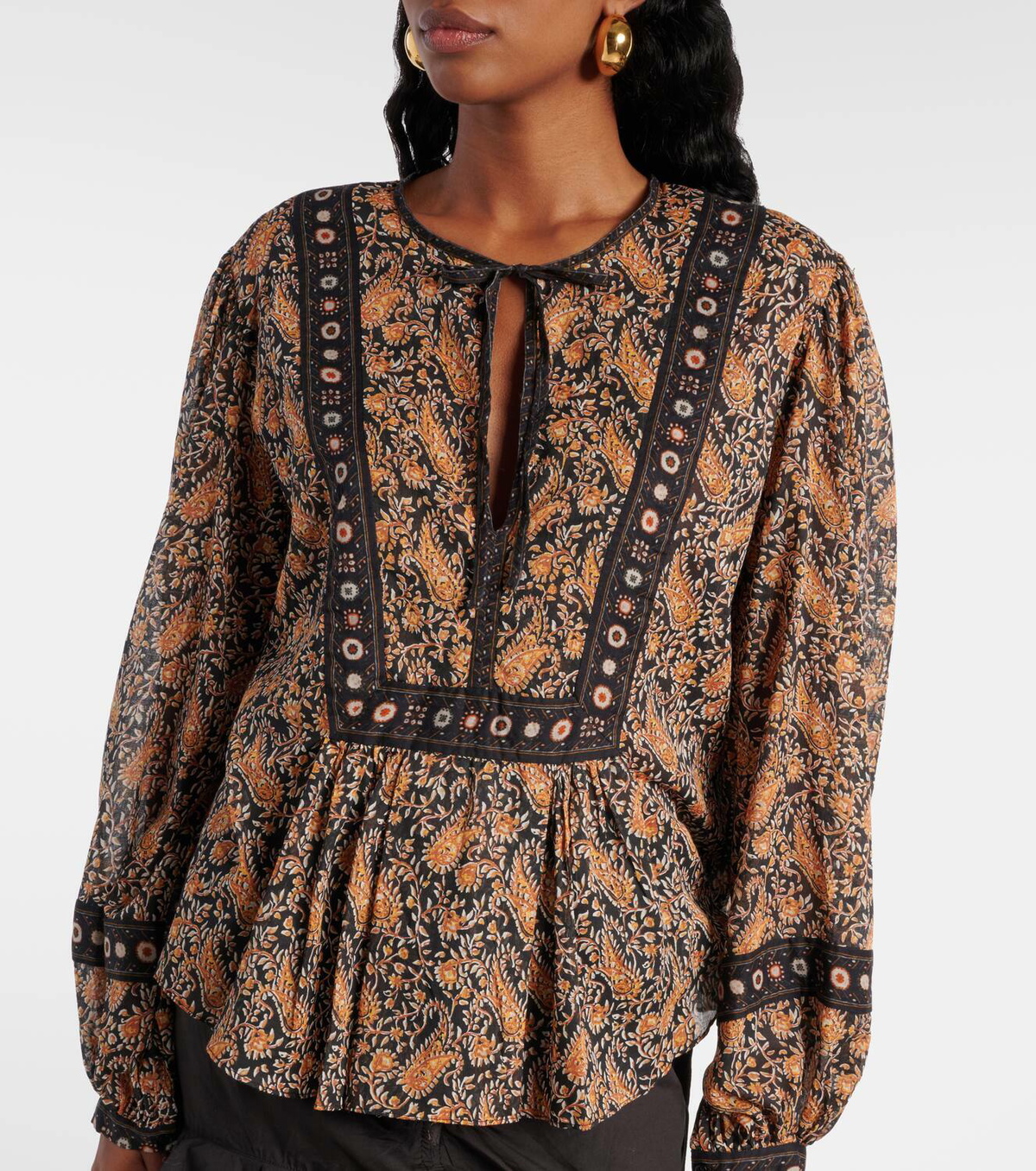 Marant Etoile Gayle printed cotton voile blouse Isabel Marant Etoile