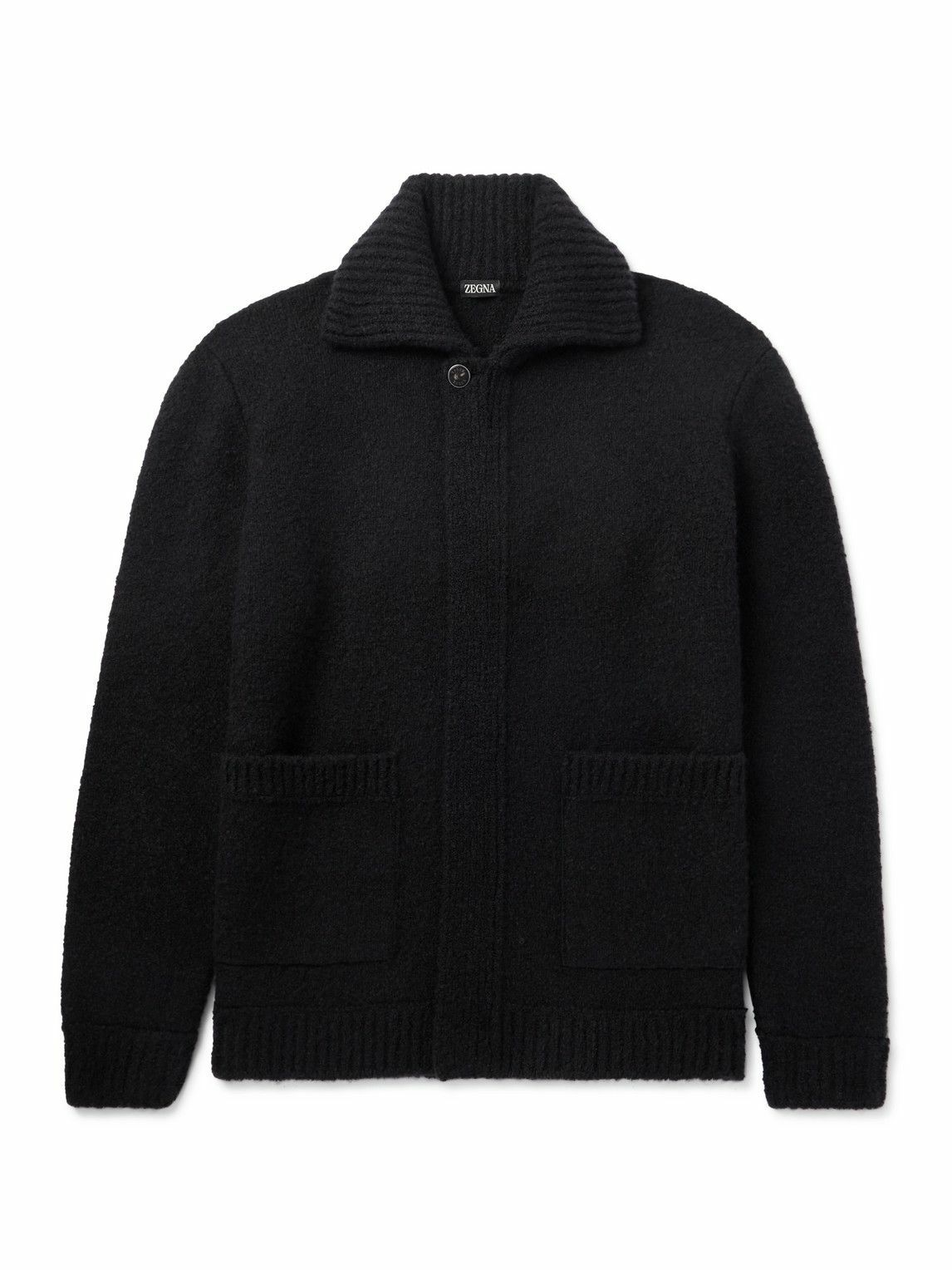 Zegna - Brushed-Knit Field Jacket - Black Zegna