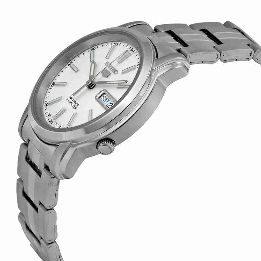 Seiko Automatic White Dial Stainless Steel Mens Watch SNKL75 Seiko