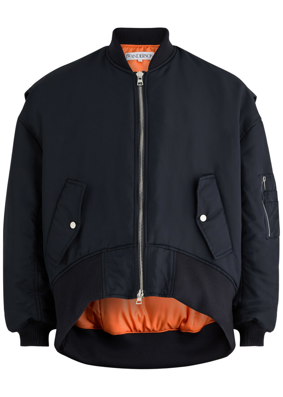 JW Anderson Padded Nylon Bomber Jacket Navy JW Anderson
