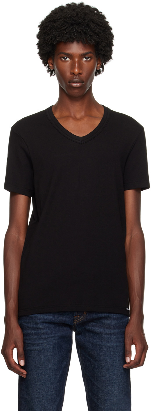 TOM FORD Black Crewneck T-Shirt TOM FORD