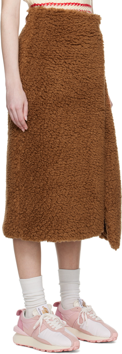 SUNNEI Brown Overlap Skirt Sunnei