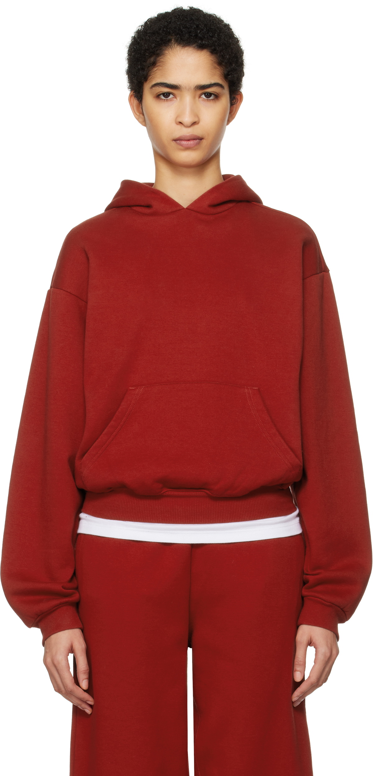 SKIMS Red Cotton Fleece Classic Hoodie SKIMS